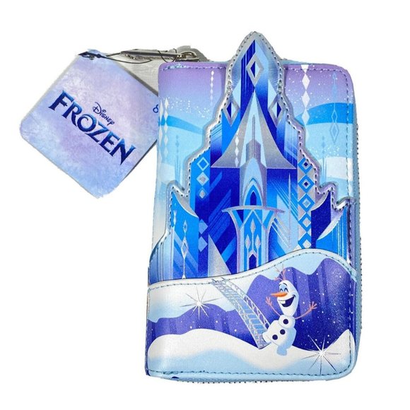 Loungefly | Bags | Loungefly Disney Frozen Castle Zip Around Flap ...